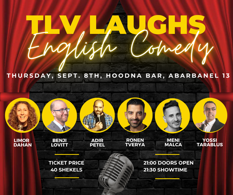 TLV Laughs Standup Comedy September 8th, 2022