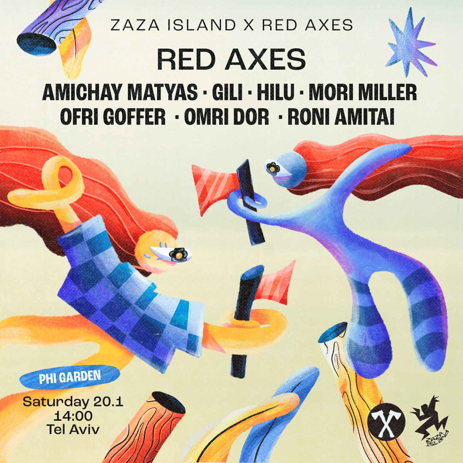 Zaza Island x Red Axes
